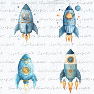 Blue Space Ship Clipart, Space Rocket Ship Png, Outer Space Clipart ...