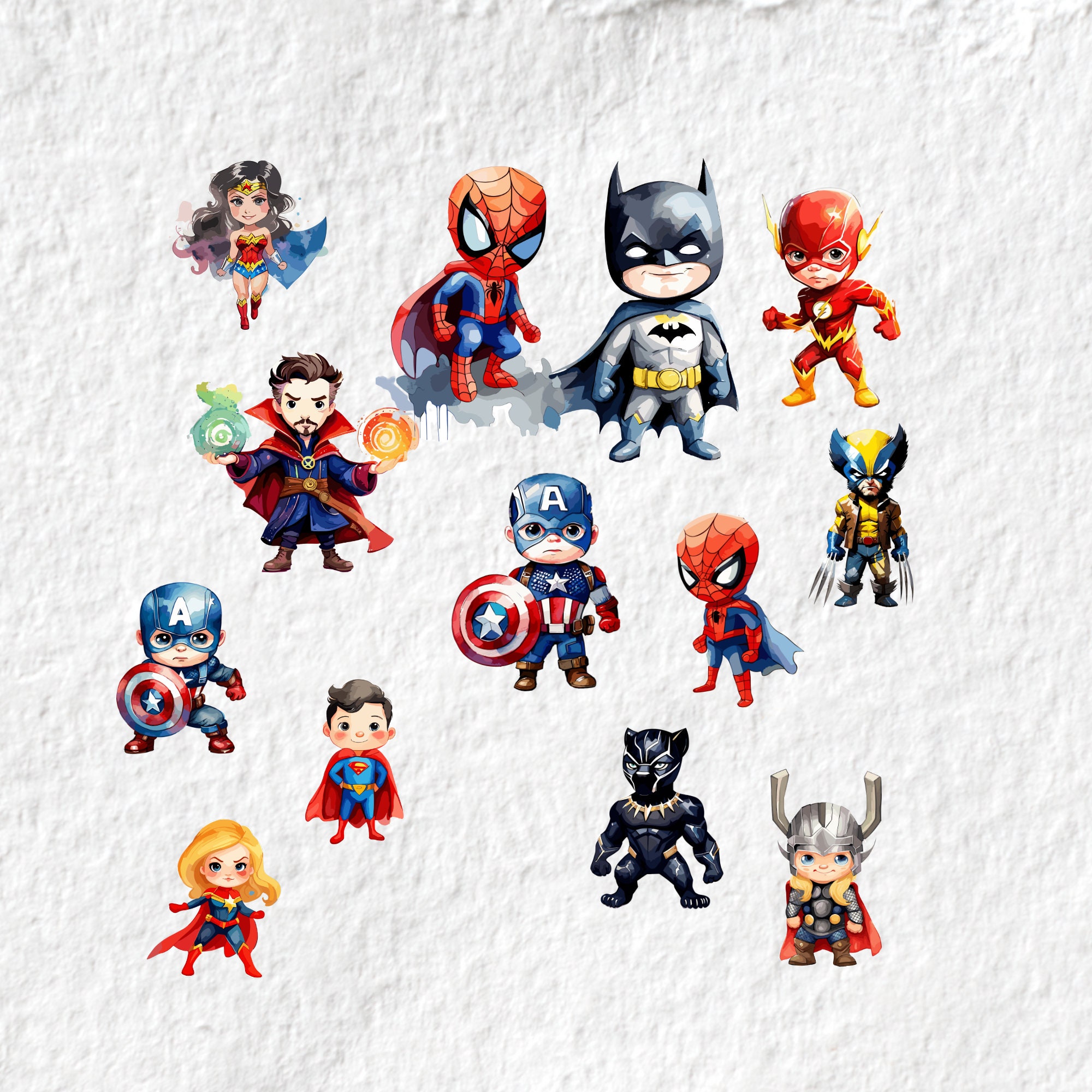 Superhero Clipart, Cute Superheroes Avengers Clipart, Hulk Clipart ...