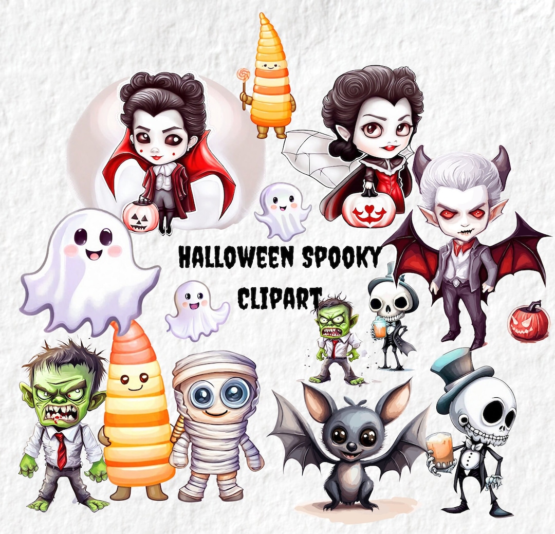 Halloween Night Spooky Clipart, Cute Halloween Horror Spooky Clipart ...