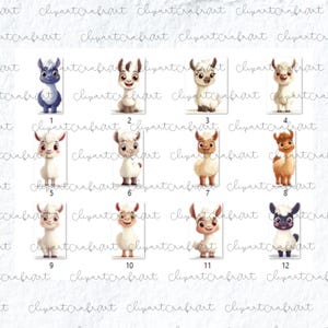Llama Cartoon Clipart, Alpaca Llama Clipart, Alpaca Farm Animal Clipart ...