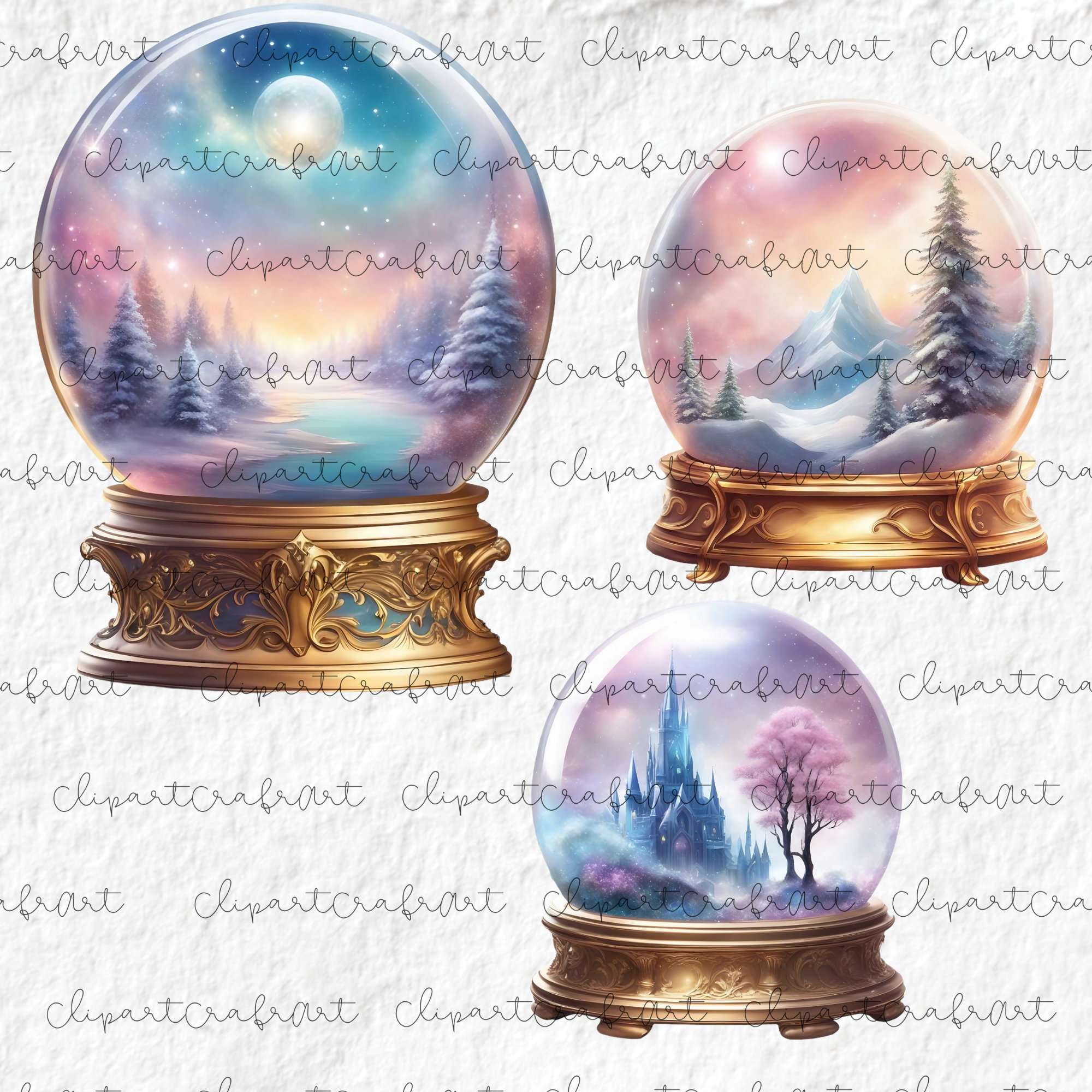 Winter Snow Globe Clipart, Christmas Winter Snow Globe Clipart, Winter ...