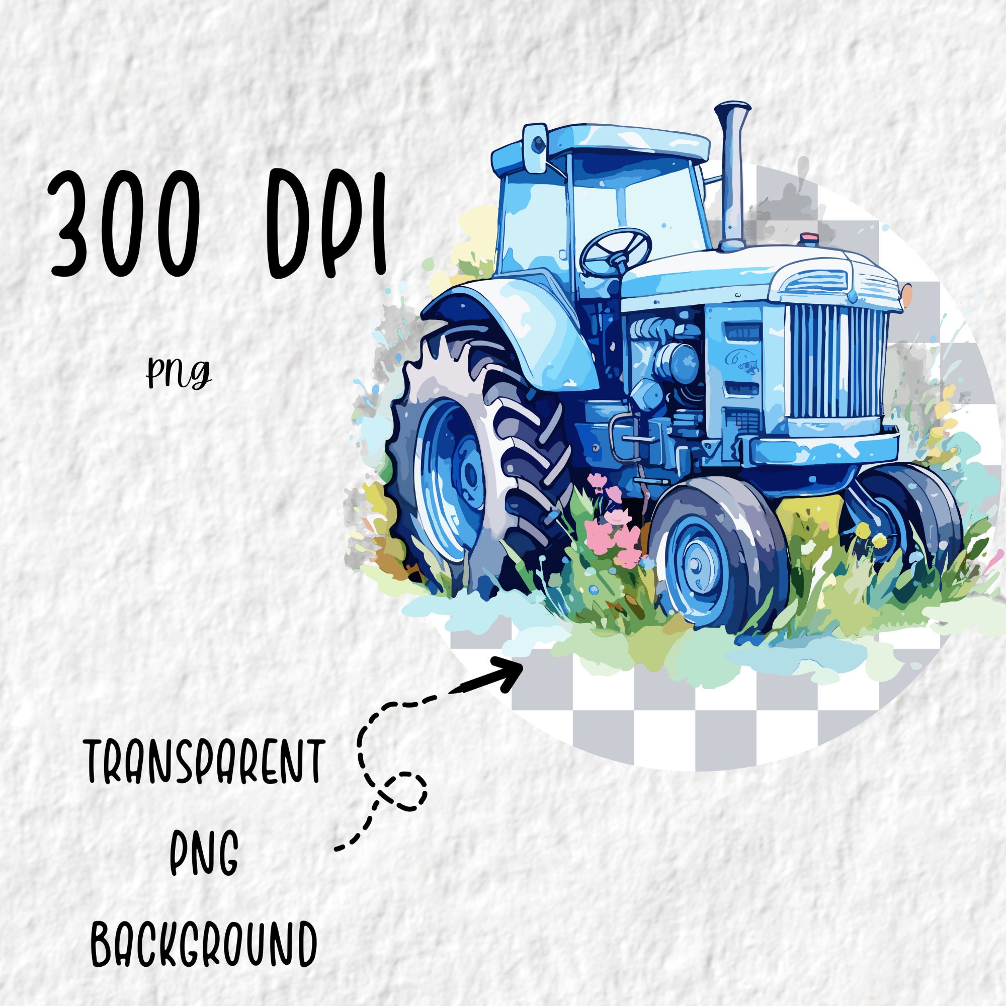 Blue Tractor Clipart Blue Tractor Farming Vehicles Clipart - Etsy