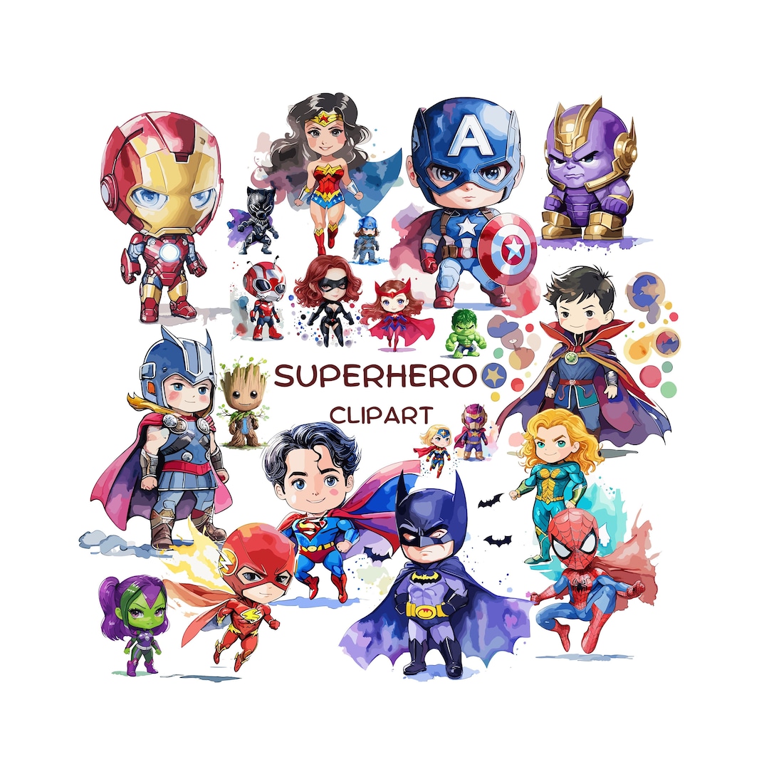 Superhero Clipart, Superheroes Avengers Clipart, Hulk Clipart, Hawkeye ...