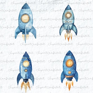 Blue Space Ship Clipart, Space Rocket Ship Png, Outer Space Clipart ...