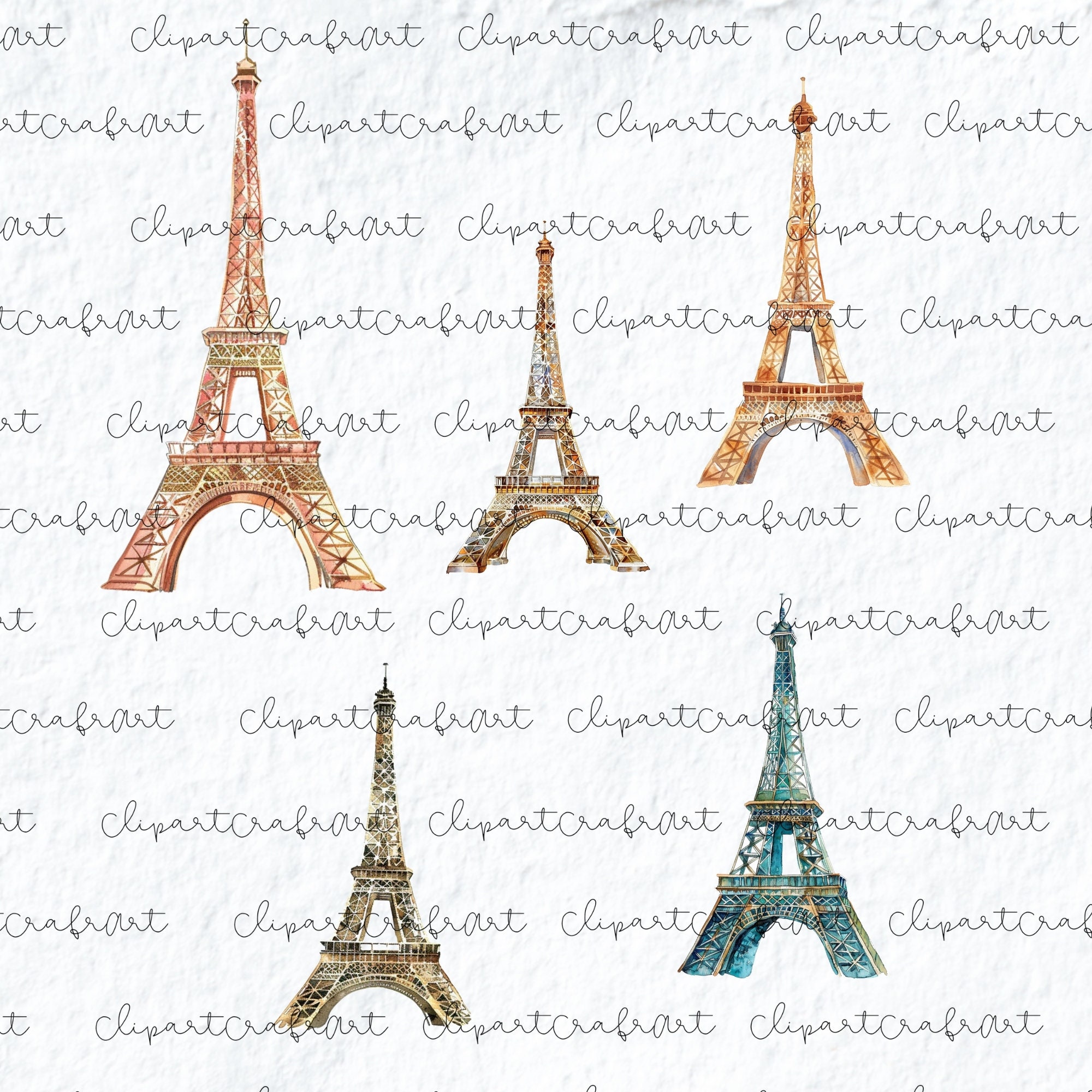 Eiffel Tower Clipart, Eiffel Tower Paris Watercolor Clipart, Paris ...