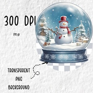 Christmas Snow Globe Clipart, Christmas Winter Snow Globe Clipart ...