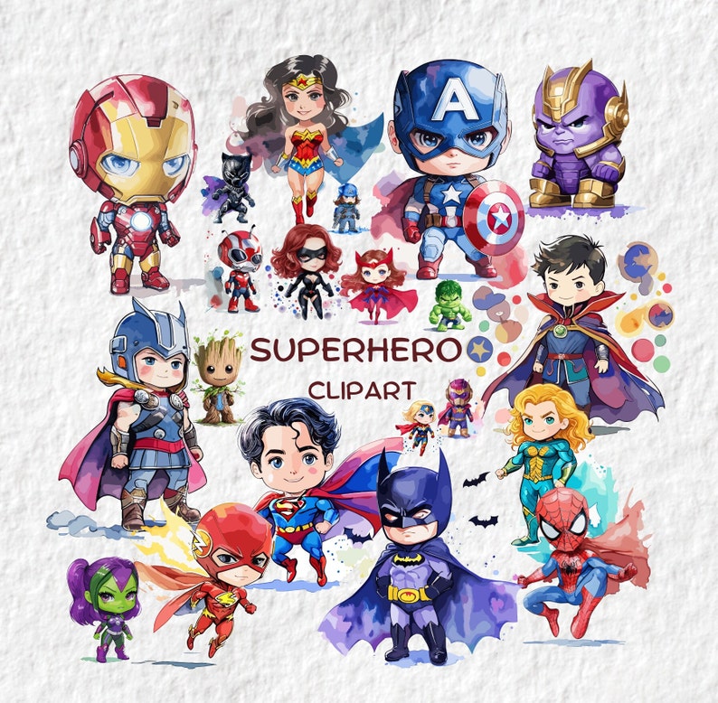 Superhero Clipart, Superheroes Avengers Clipart, Hulk Clipart, Hawkeye ...