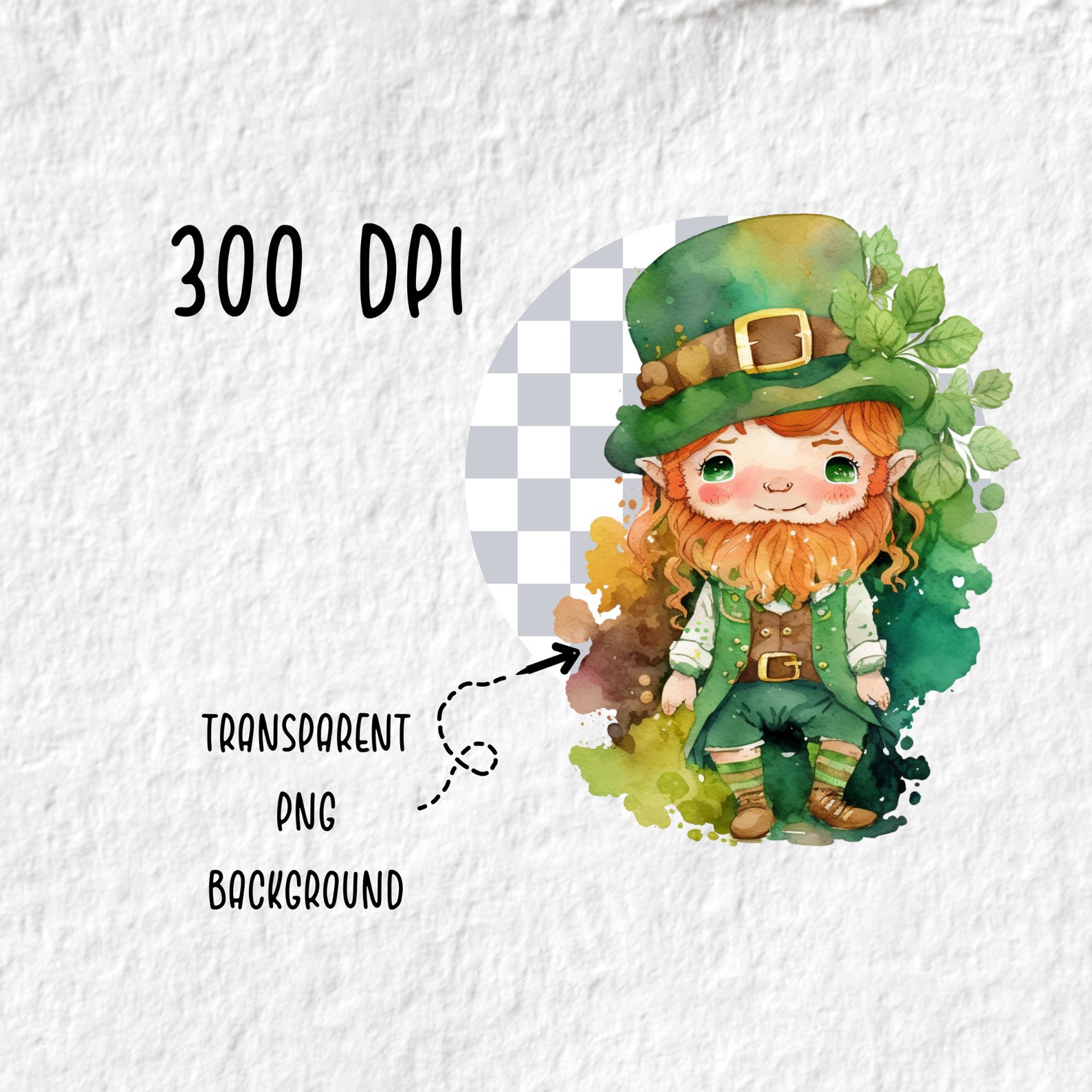 Leprechaun Watercolor Clipart St Patricks Day Clipart Happy - Etsy