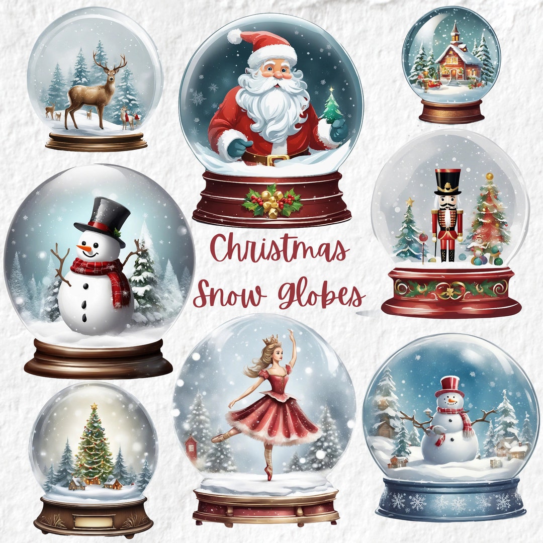 Christmas Snow Globe Clipart, Christmas Winter Snow Globe Clipart ...