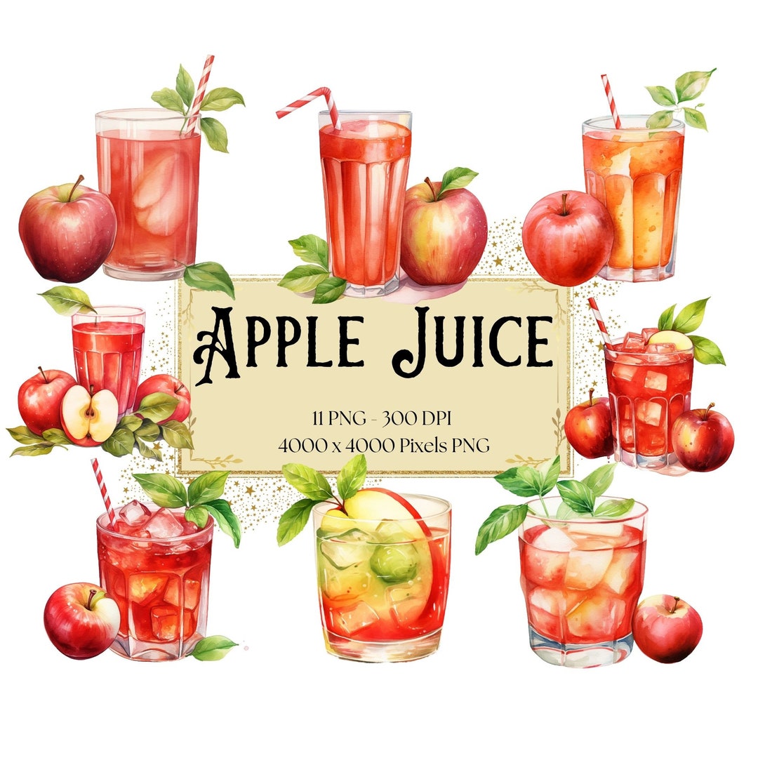 Apple Juice Png Clipart, Apple Juice Cocktail Clipart, Apple Fruit ...