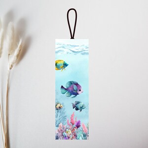 Tropical Fish Bookmarks Printable, Tropical Underwater Bookmark Gifts ...