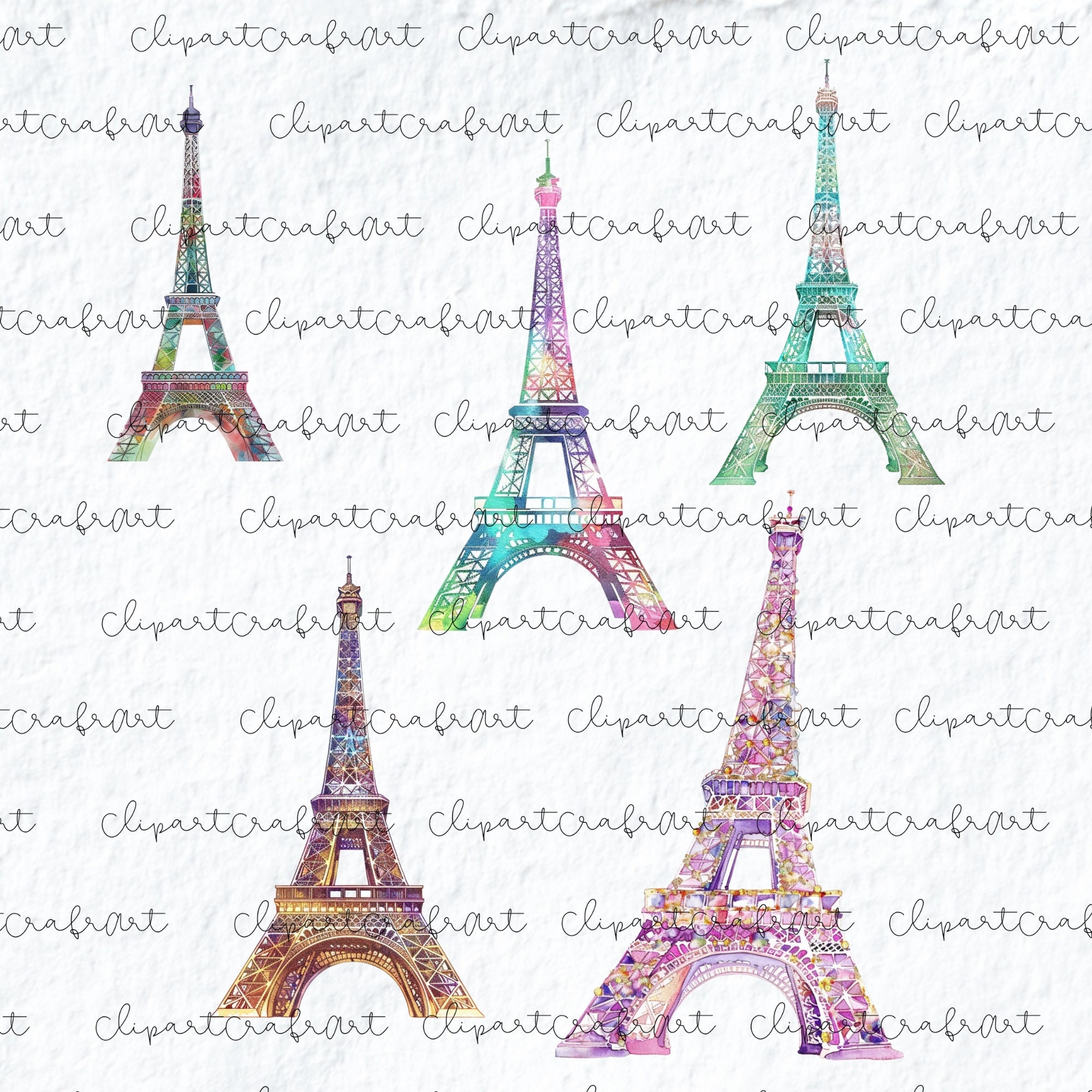 Eiffel Tower Clipart, Eiffel Tower Paris Watercolor Clipart, Paris ...