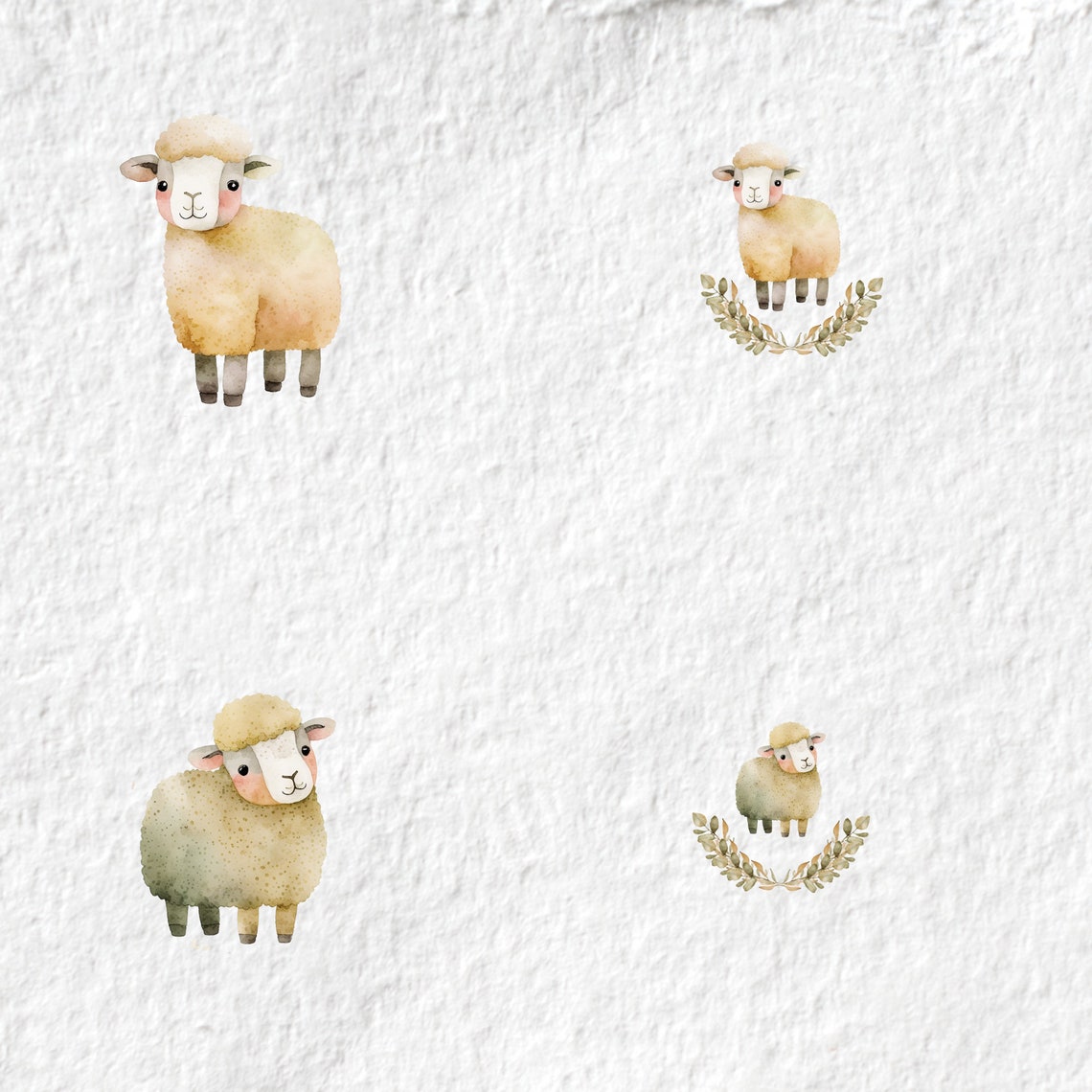Sheep Watercolor Clipart Lamb Sheep Cute Baby Shower - Etsy