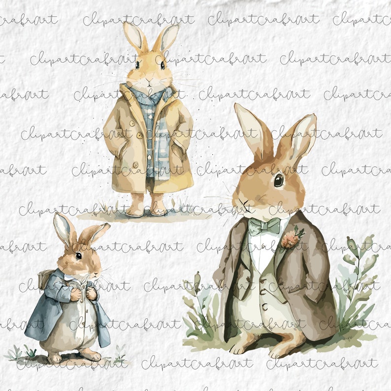 Beatrix Bunny Rabbit Clipart Cute Peter Rabbit Beatrix Bunny - Etsy