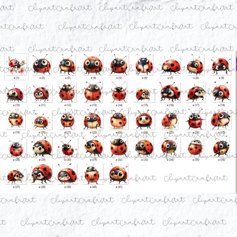 Ladybug Clipart, Cute Ladybug Insect Bug Clipart, Baby Shower Birthday ...