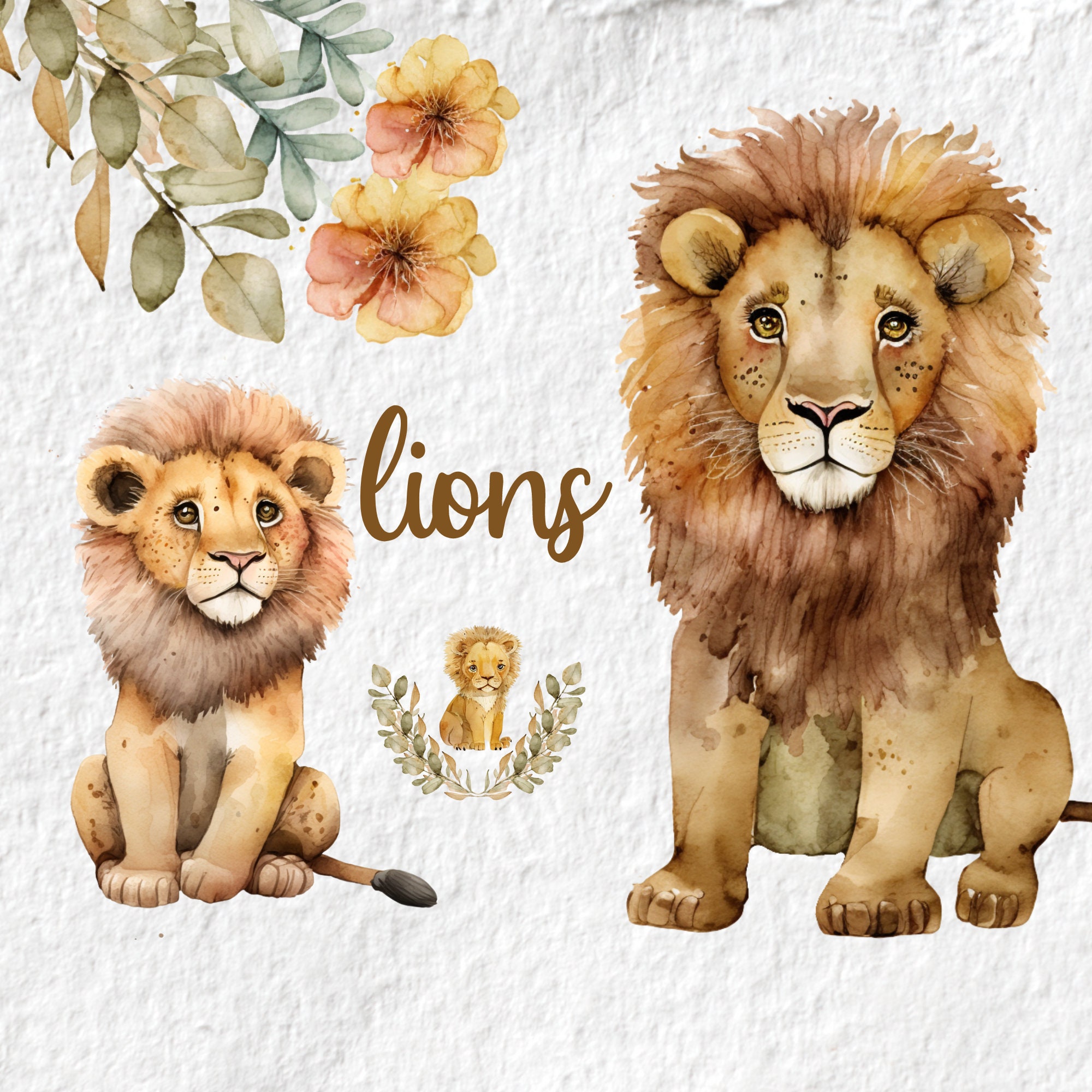 Baby Shower Lion Clip Art