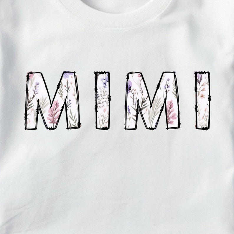 Floral Mimi Png, Mimi Wildflower Png, Mimi Floral Design, Custom Mama ...