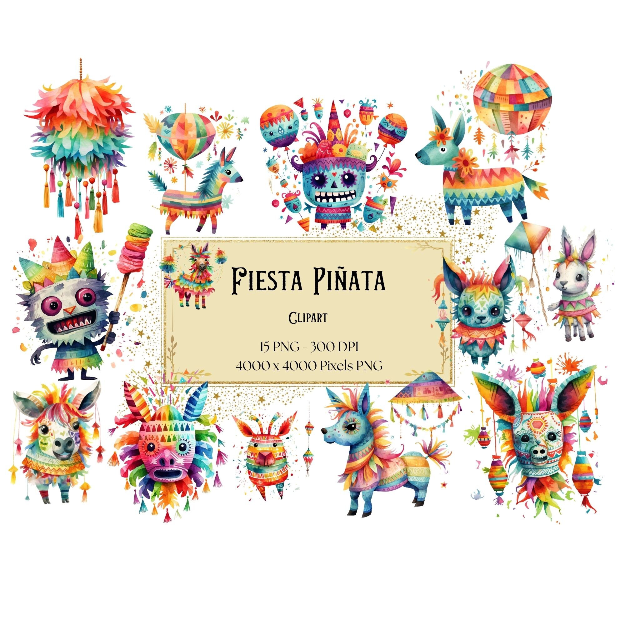 Piñata Clipart, Cinco De Mayo Mexican Fiesta Piñata Clipart, Mexican ...
