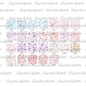 Valentines Seamless Hearts Digital Paper, Valentines Love Colorful ...