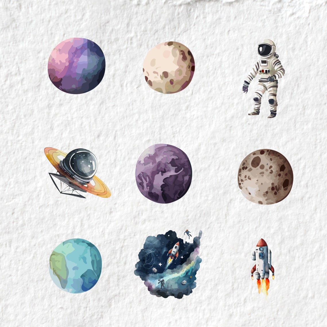 Outer Space Clipart Set Planets Clipart Set Planets PNG - Etsy