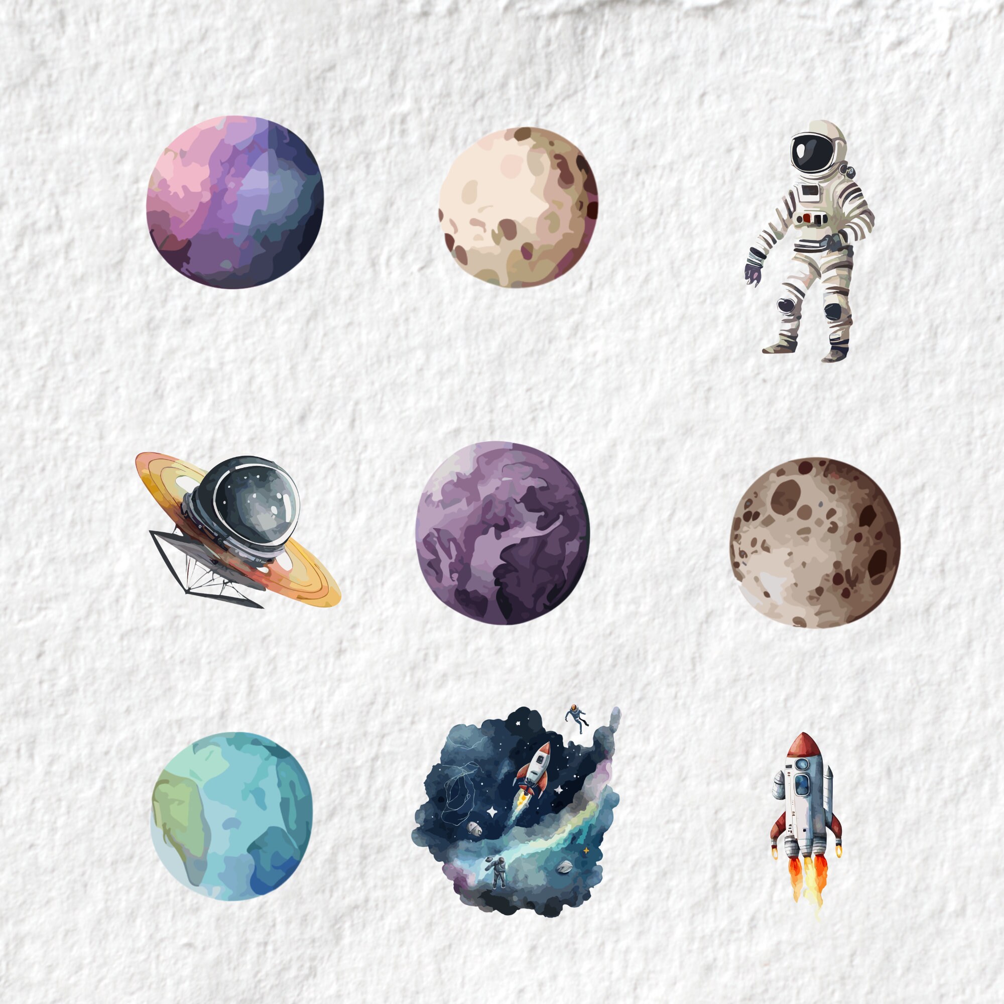 Outer Space Clipart Set Planets Clipart Set Planets PNG - Etsy