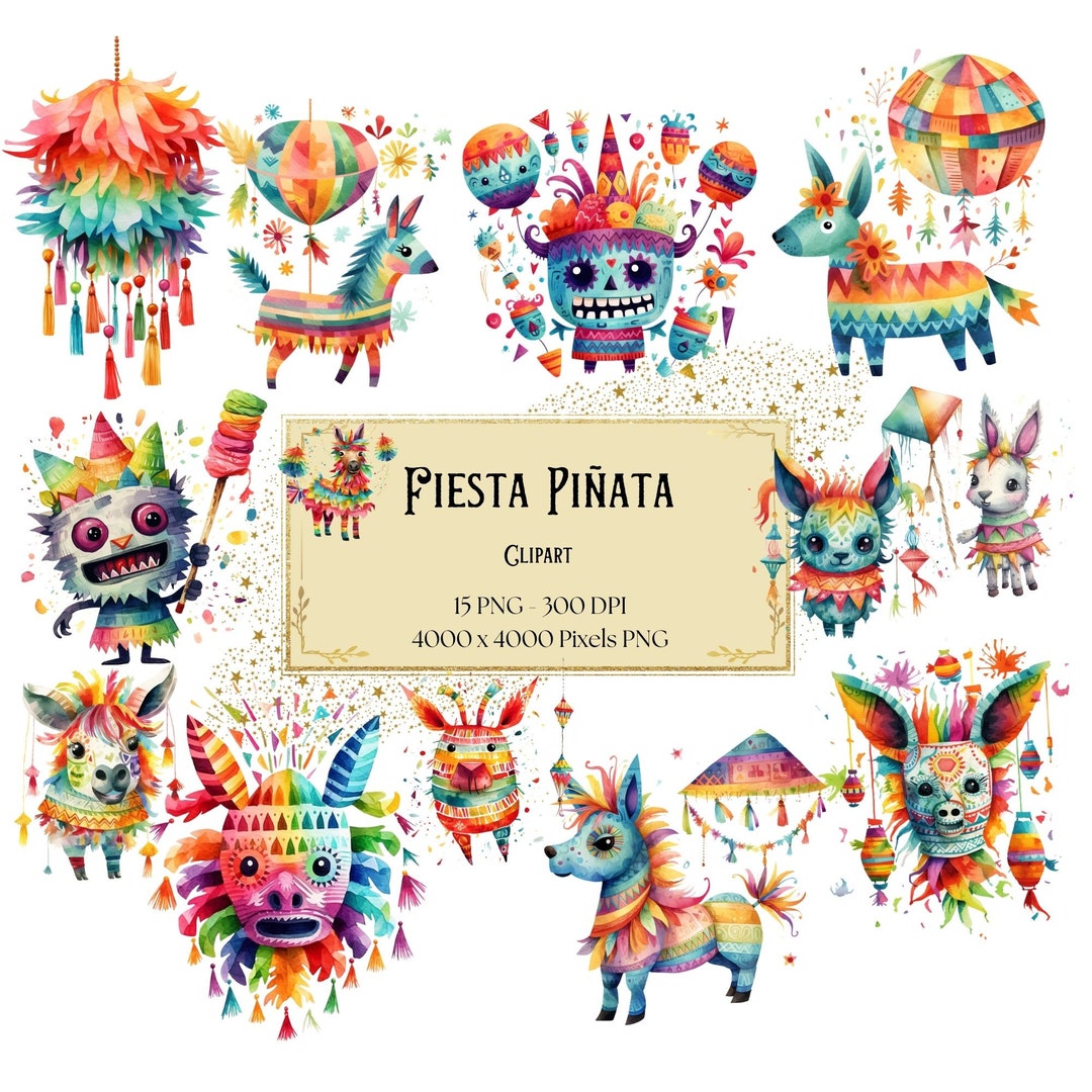 Piñata Clipart, Cinco De Mayo Mexican Fiesta Piñata Clipart, Mexican ...