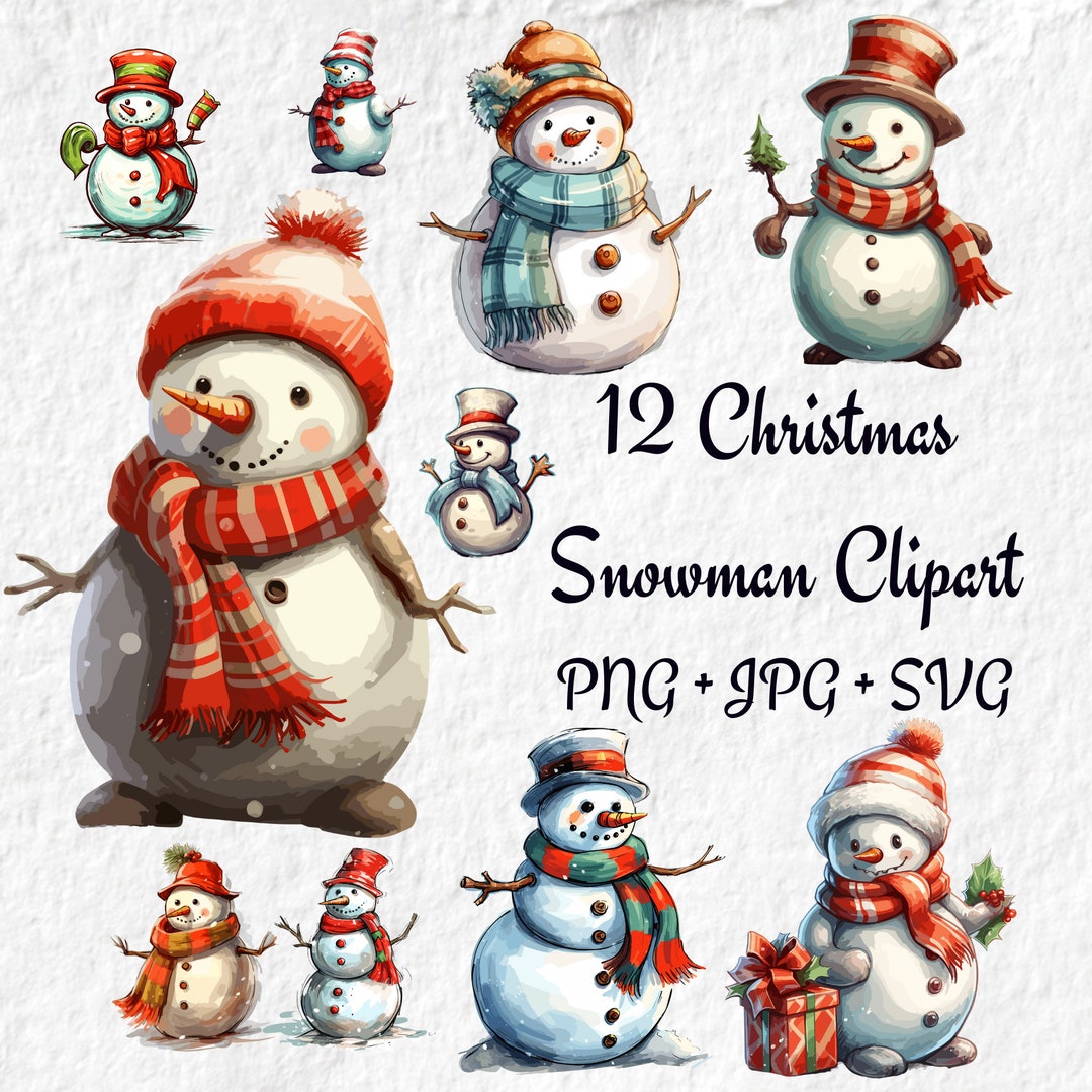 Snowman Clipart, Christmas Winter Snowman Clipart, Winter Snowman Png ...