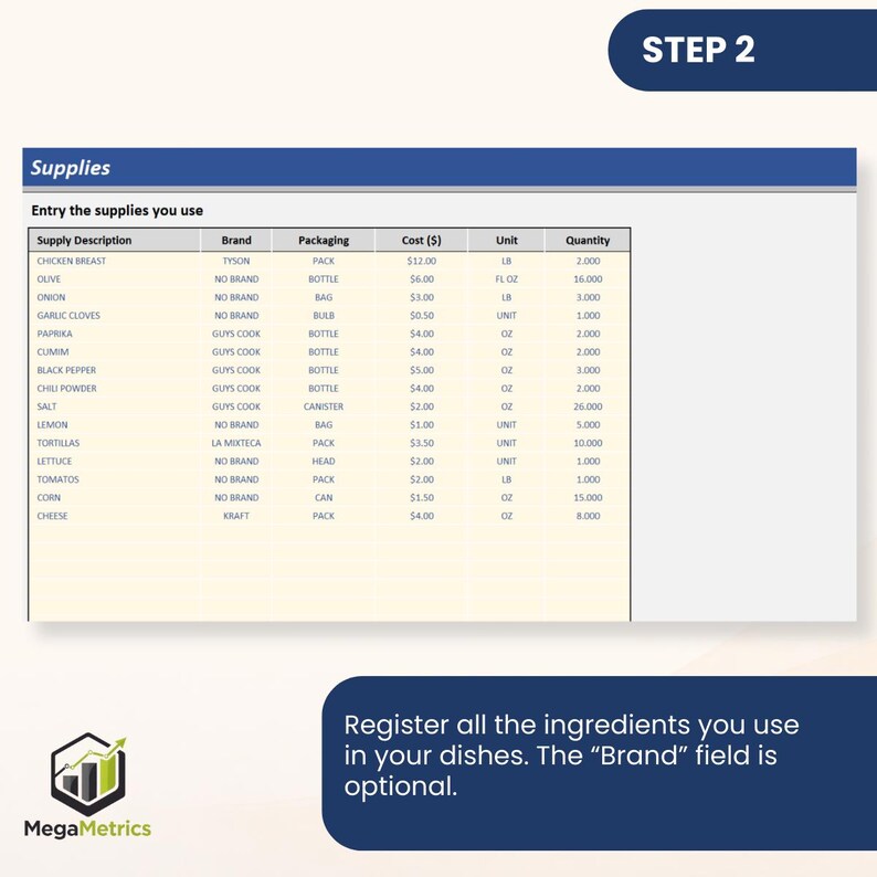Food Cost & Profit Calculator Spreadsheet for Diners | Template ...