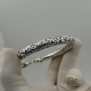 Beautiful Vintage Elephant Head Bangle, 925 Sterling Silver Tribal ...