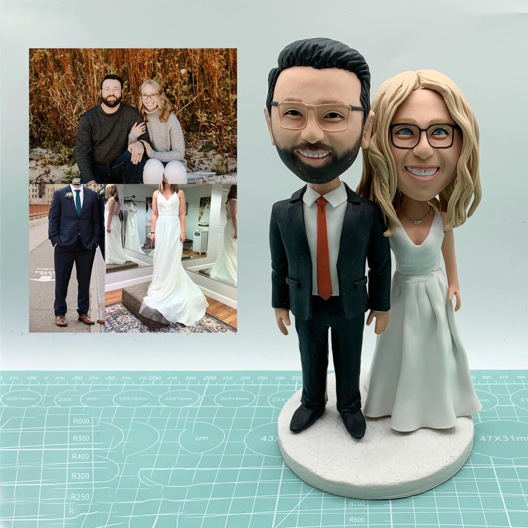 Custom Wedding Bobbleheads,personalized Wedding Cake Toppers,perfect ...