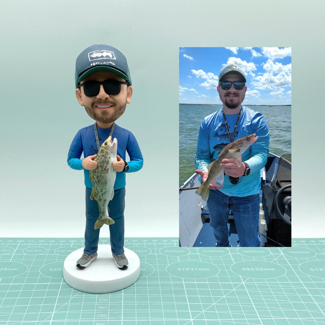 Custom Fisherman Bobbleheads, Personalized Fisherman Bobbleheads ...