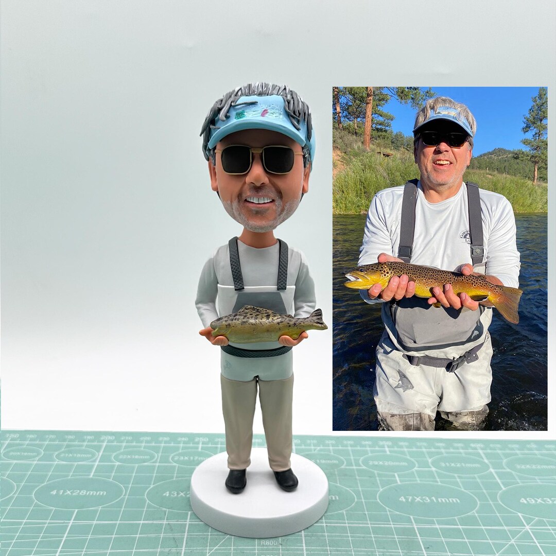 Custom Fishing Expert Bobbleheads, Bobbleheads, Fisherman Sculptures ...