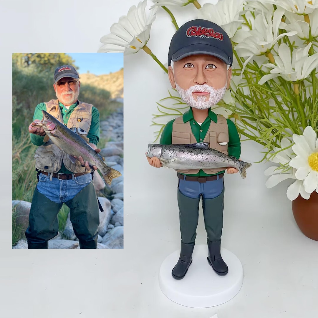 Custom Fishing Expert Bobblehead,fisherman Bobblehead,personalized ...