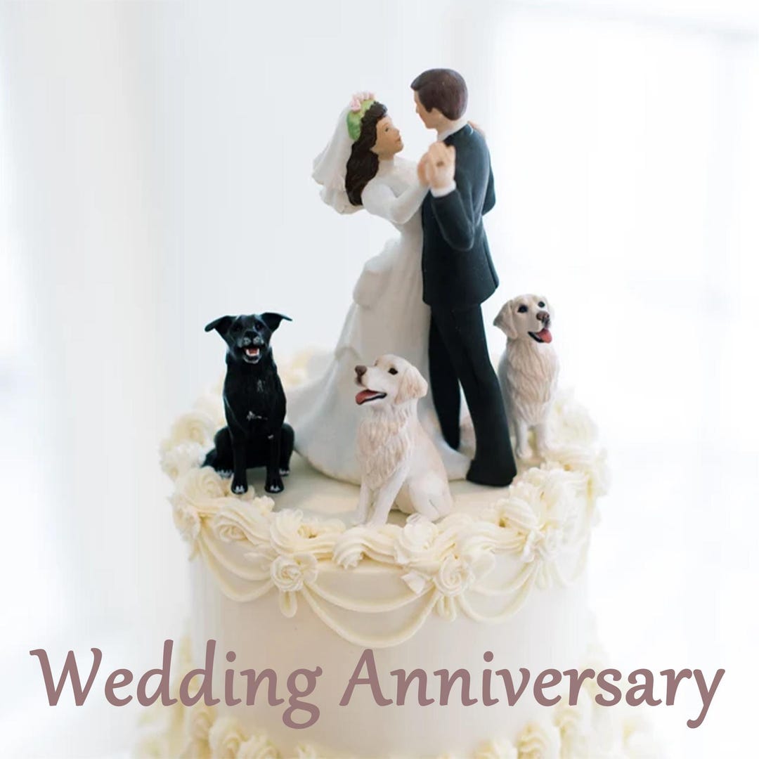Personalized Custom Dog Wedding Cake Toppers,pet Wedding,custom Pet ...
