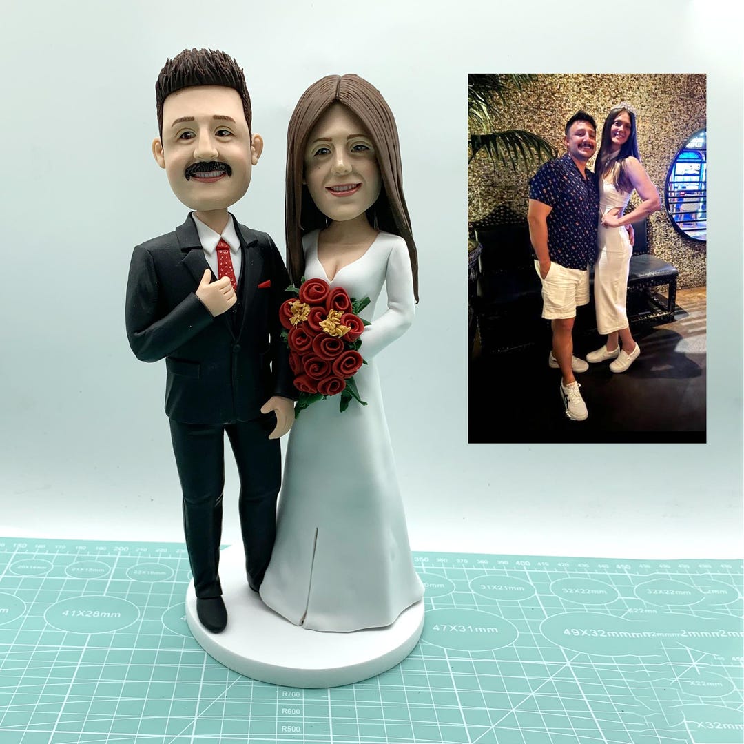 Custom Wedding Bobbleheads,personalized Wedding Cake Toppers,friends ...