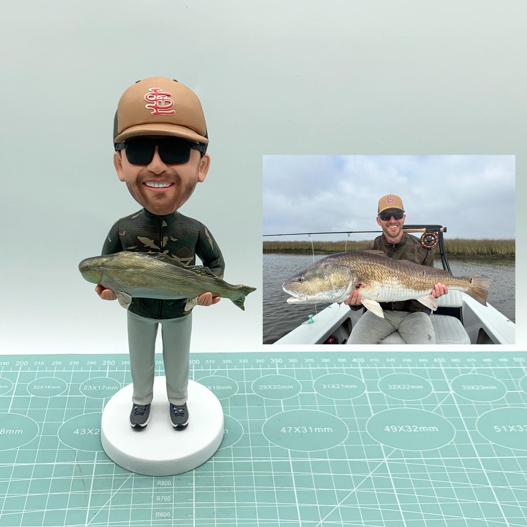 Personalized Fisherman Bobblehead,custom Fishing Bobblehead,fisherman ...