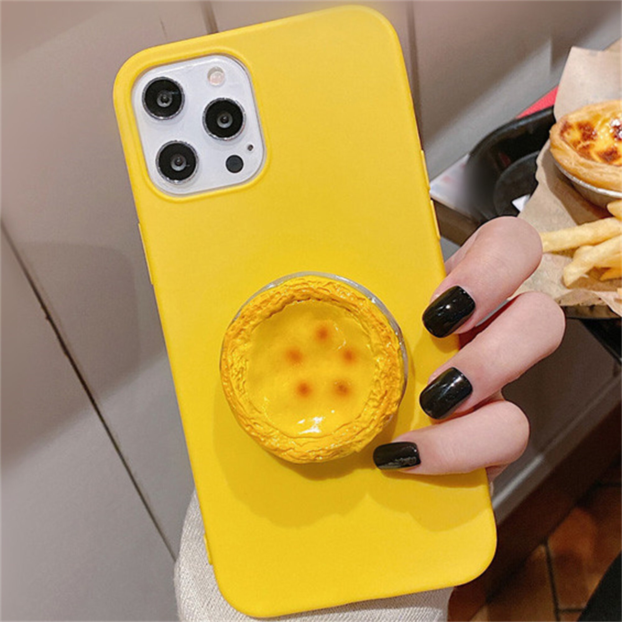 Funny Corn Phone Case, 3D Egg Tart Mobile Phone Case, Cartoon Simulated ...