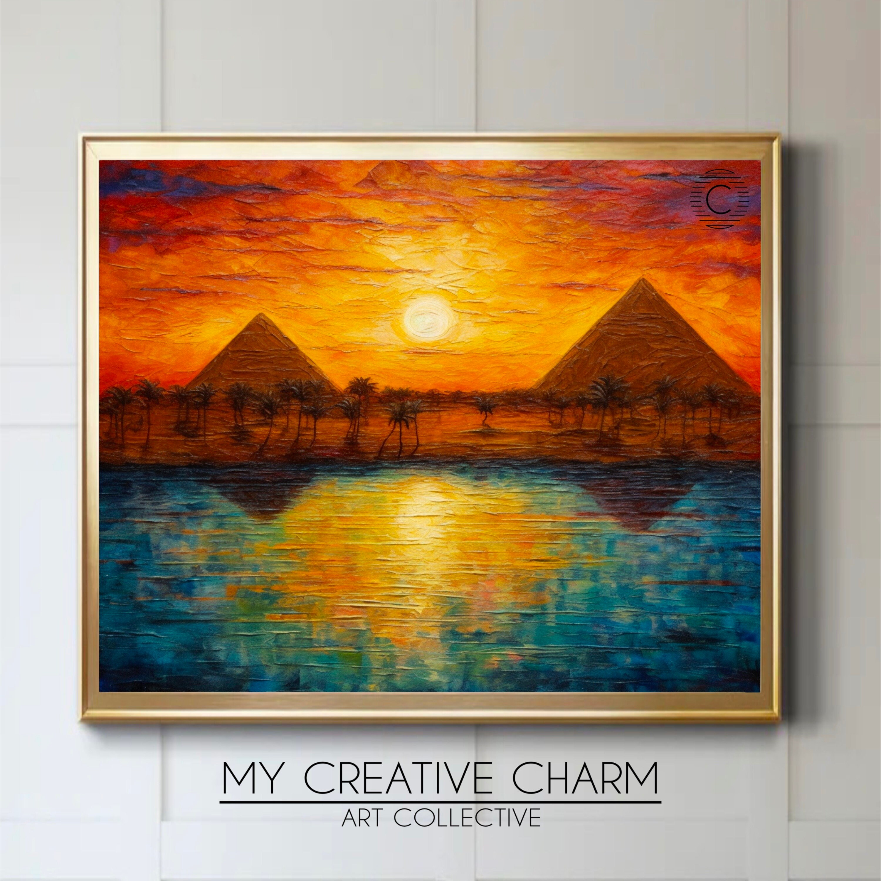 Egyptian Pyramids Sunset Art Wall Decor Instant Digital Print Art - Etsy