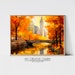 Autumn in New York Watercolors Painting Fall Home Decor Instant Digital ...