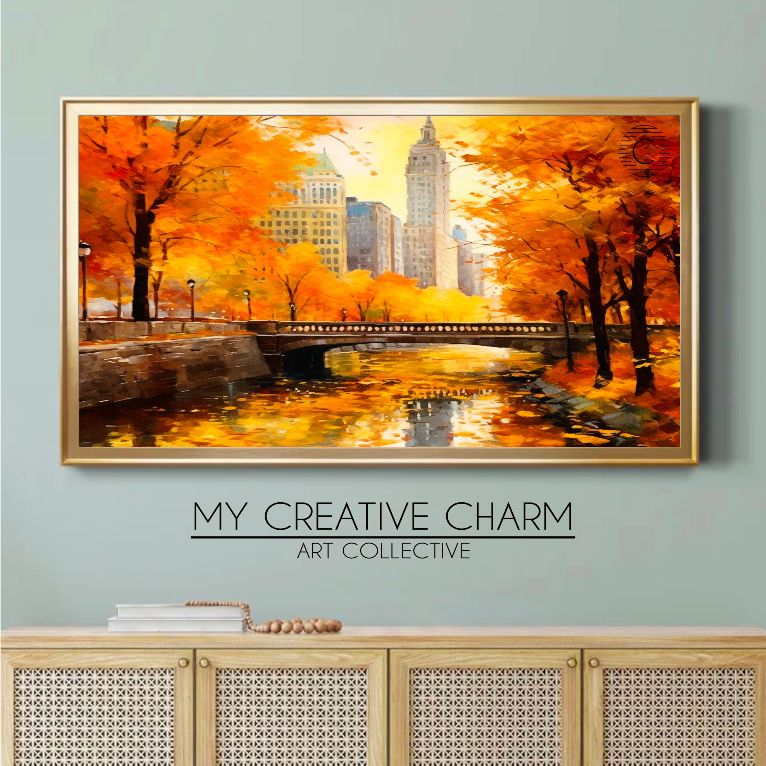 Autumn in New York Watercolors Painting | Fall Home Decor | Instant ...