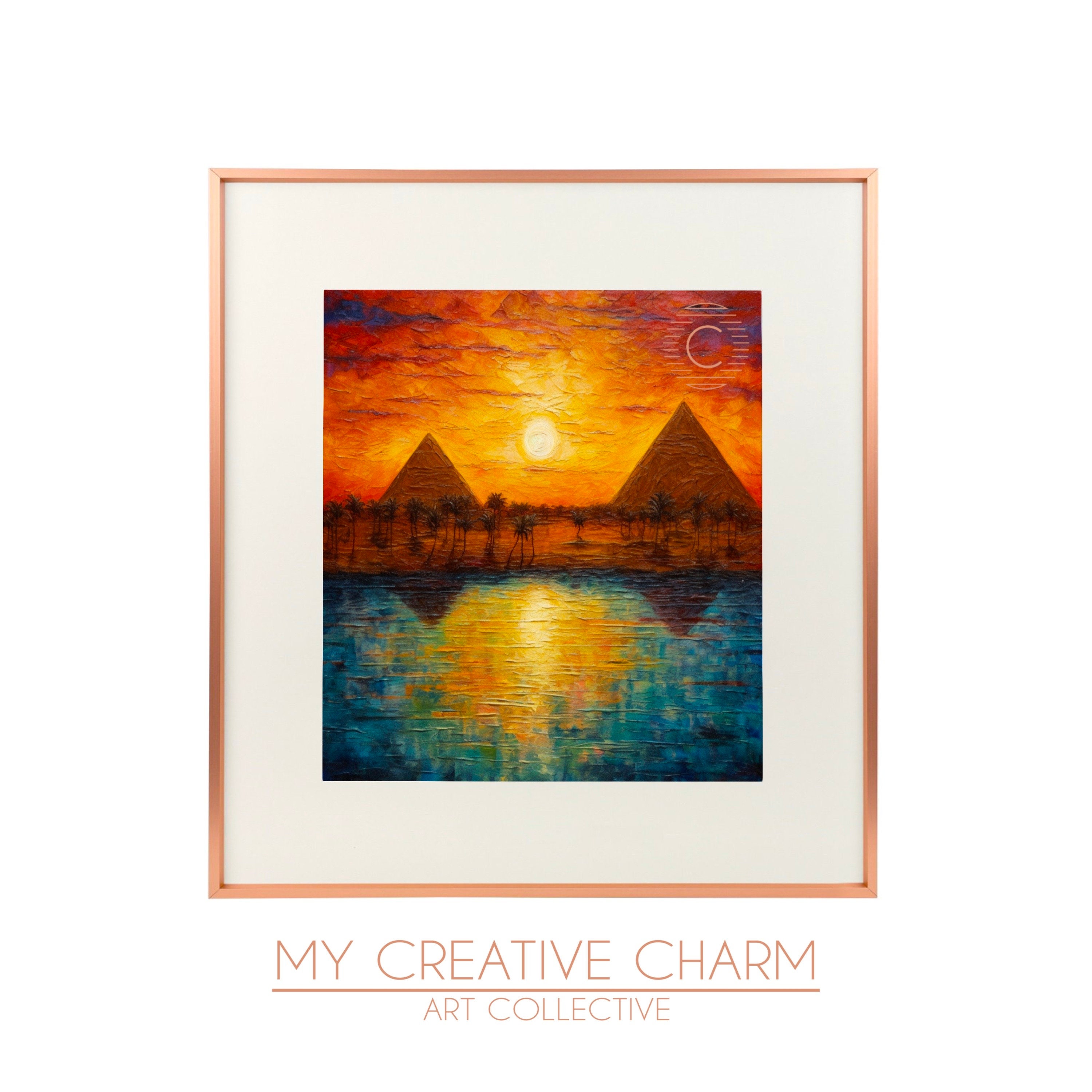 Egyptian Pyramids Sunset Art Wall Decor Instant Digital Print Art - Etsy
