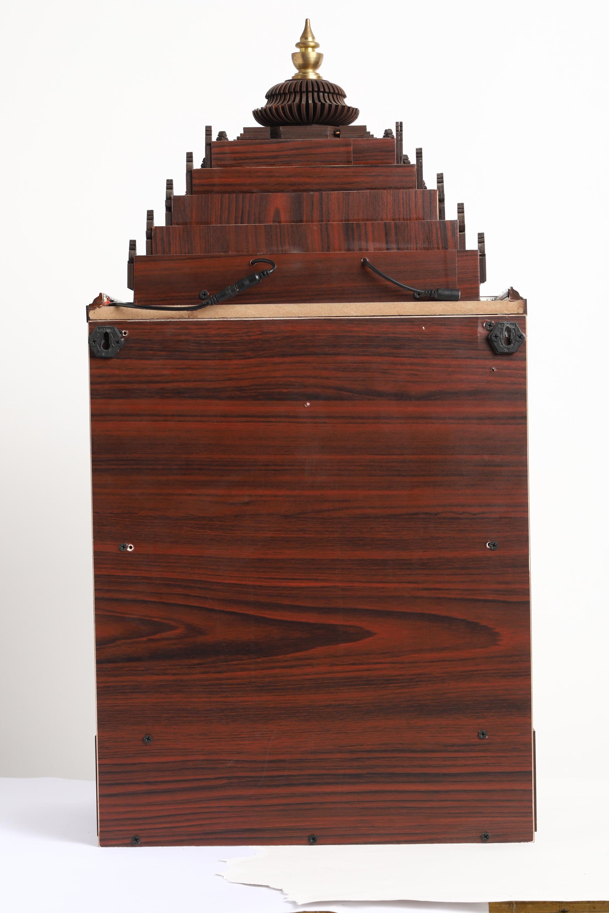 Wall-mounted Temple With LED Lighting Brown Laser-cut Design Customized ...
