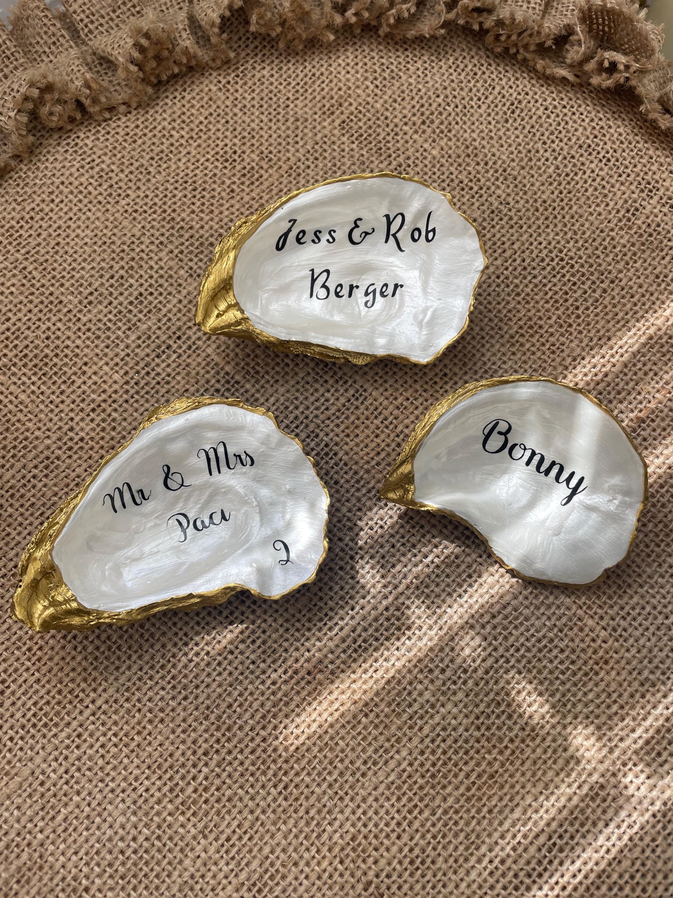 Oyster Shell Place Cards, Wedding Cards, Event Cards, Oyster Wedding ...