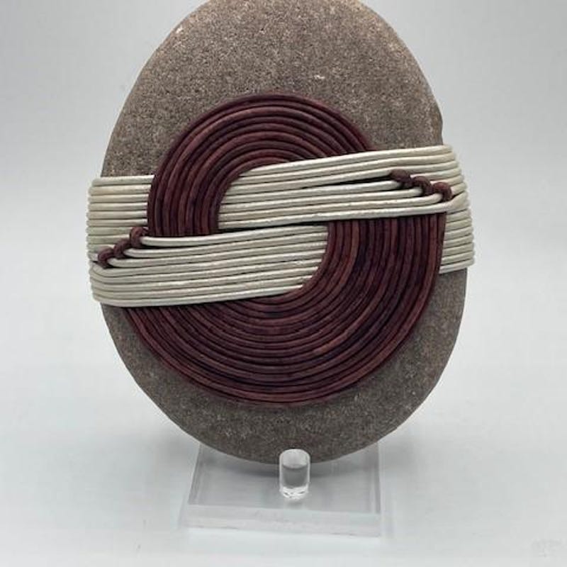 Cane Wrapped Rocks - Etsy