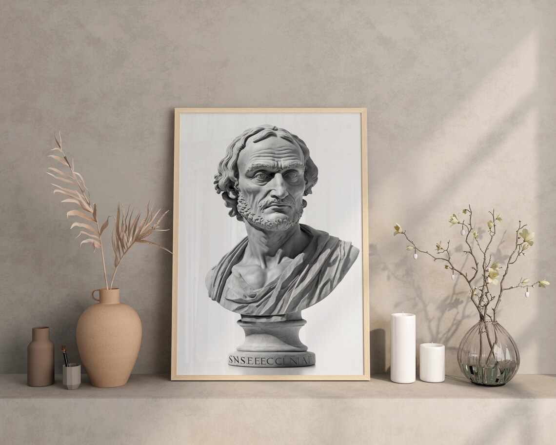 Seneca Stoicism Wall Art, Seneca Digital Art, Stoicism Digital Art ...