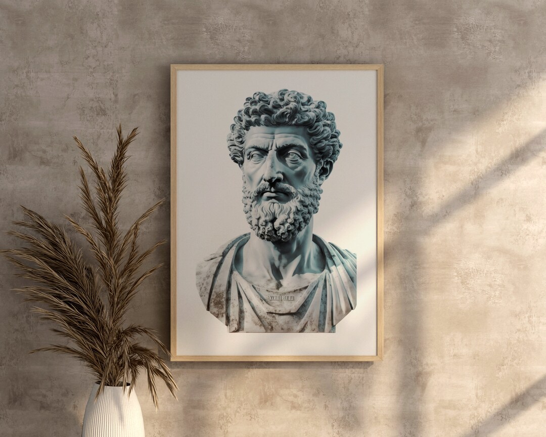 Marcus Aurelius Stoicism Wall Art, Marcus Aurelius Digital Art ...