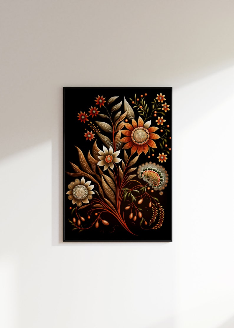 Aboriginal Art Digital Download, Aboriginal Floral Print, Indigenous ...