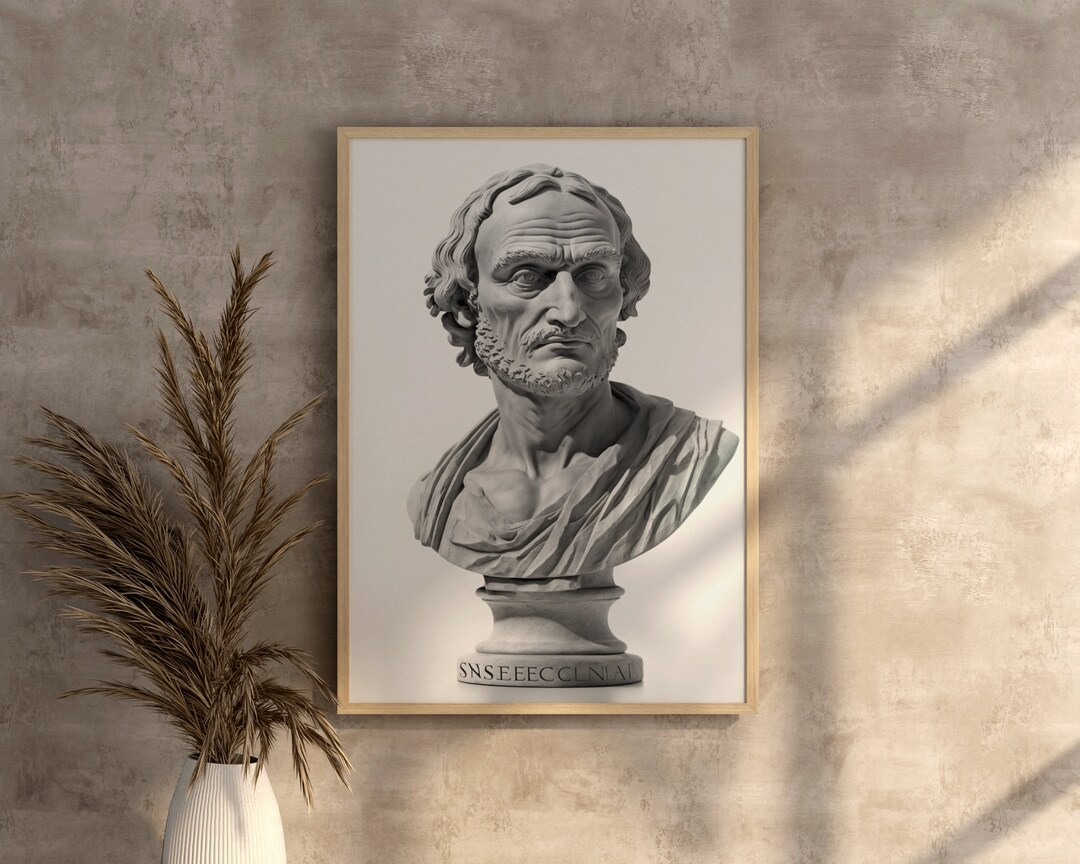 Seneca Stoicism Wall Art, Seneca Digital Art, Stoicism Digital Art ...