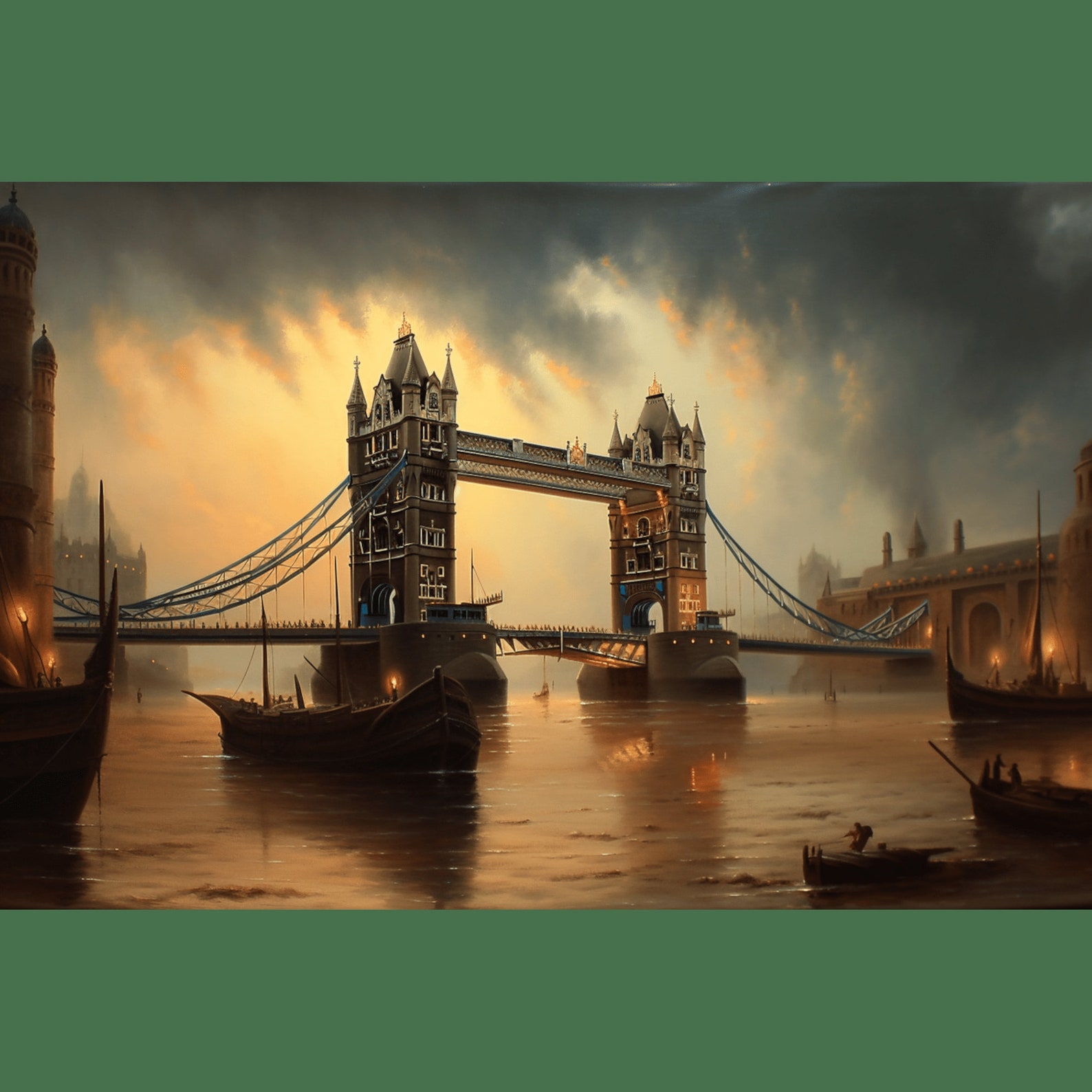 Tower Bridge Painting Digital Download - London Art Print for Large ...