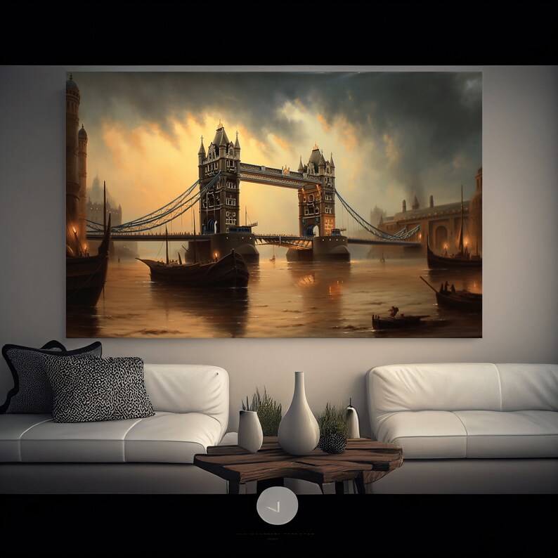 Tower Bridge Painting Digital Download - London Art Print for Large ...